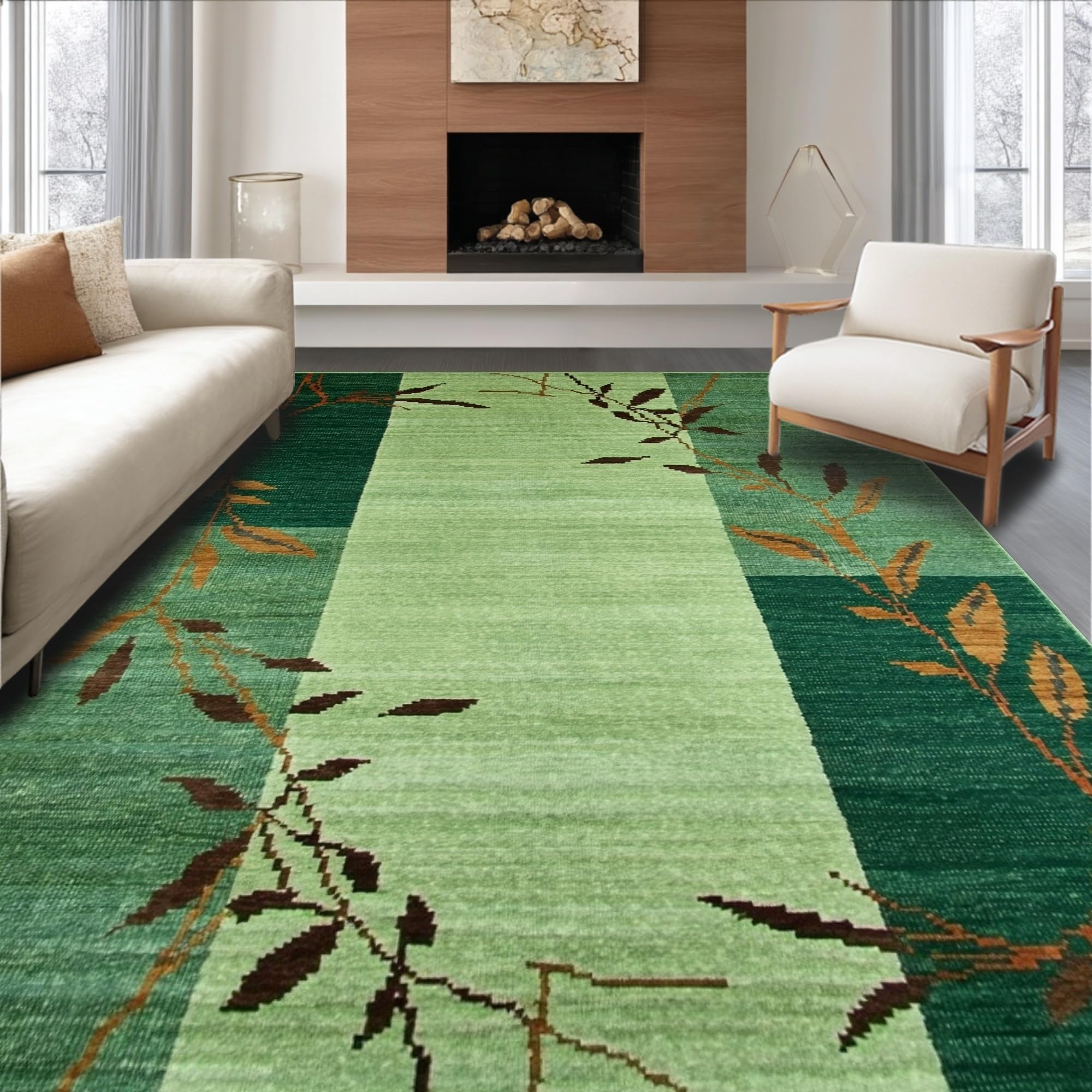 ODIKA Ultra Soft Area Rug 8x10, Non Slip, Stain Resistant, Washable ...