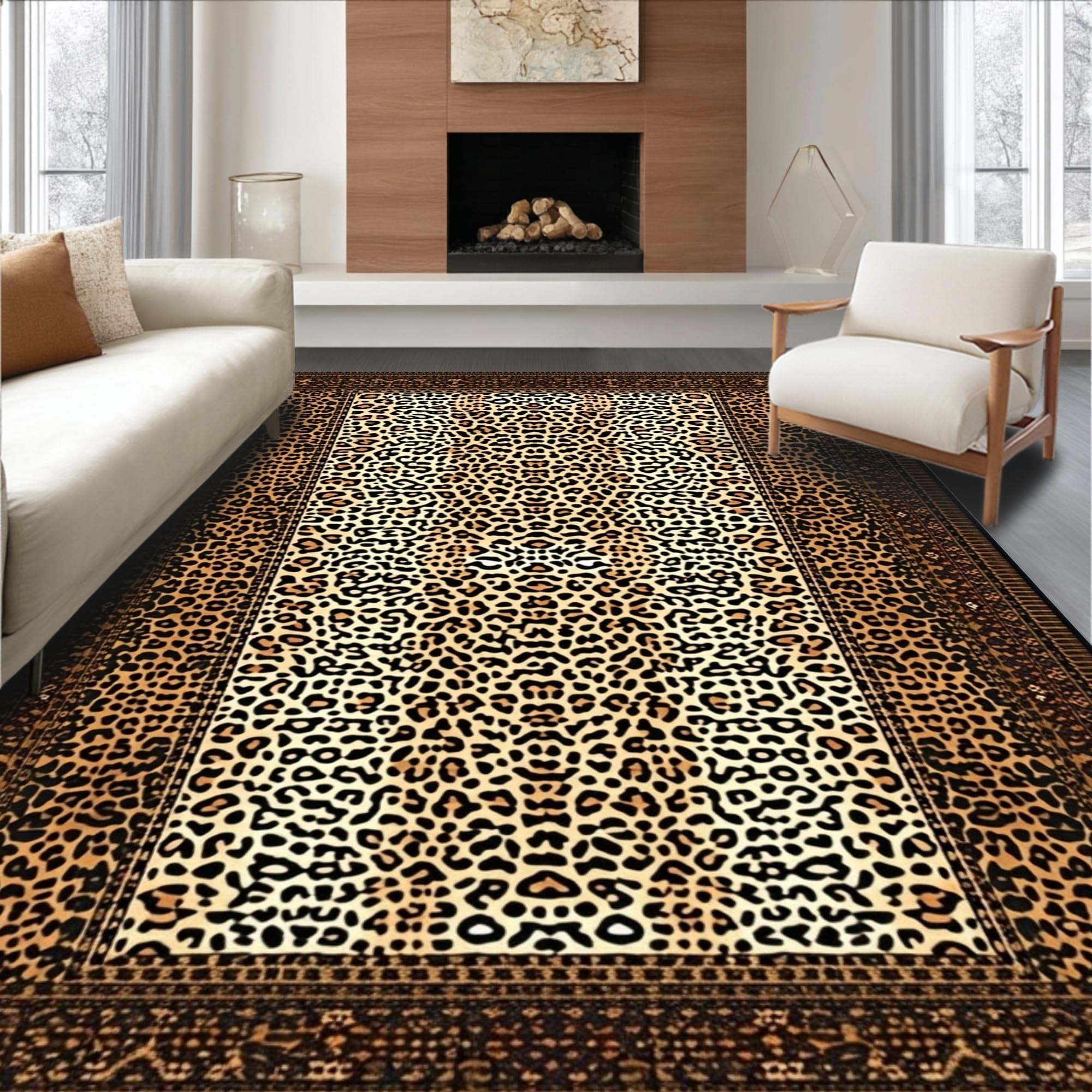 ODIKA Ultra Soft Area Rug 8x10, Non Slip, Stain Resistant, Washable ...