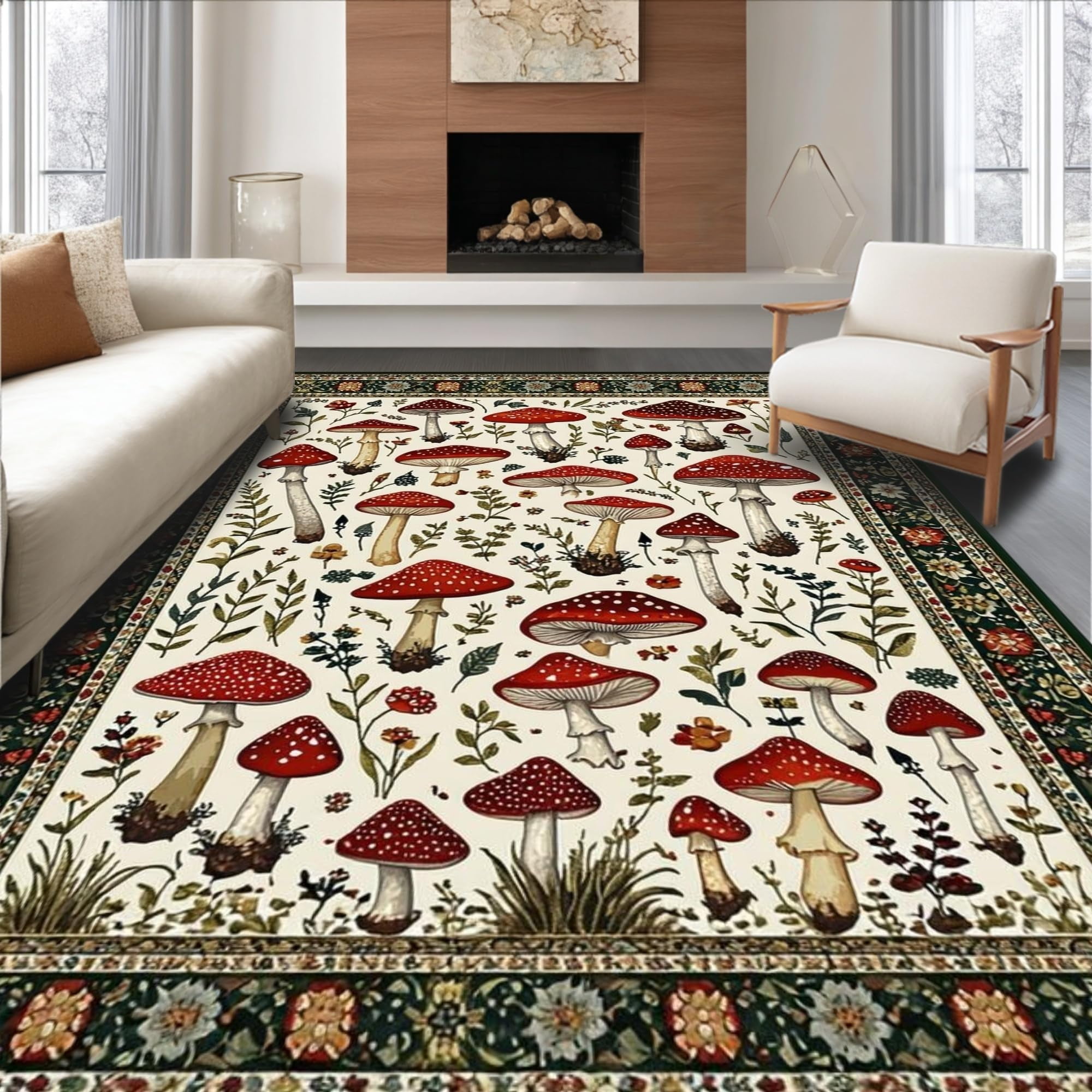 ODIKA Ultra Soft Area Rug 8x10, Non Slip, Stain Resistant, Washable ...