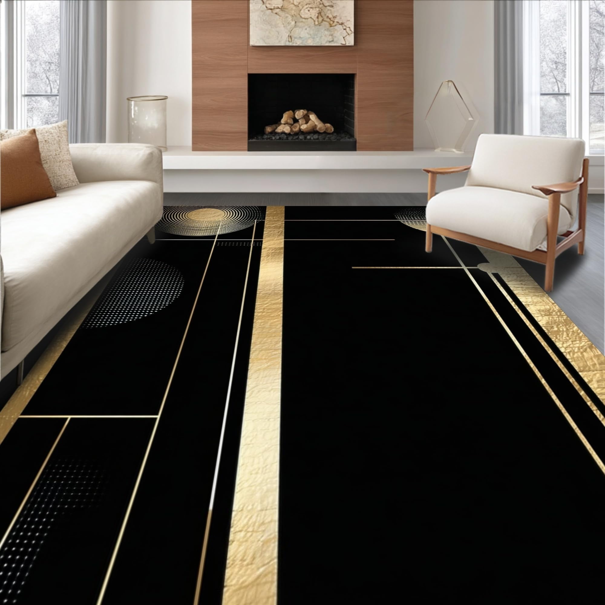 ODIKA Ultra Soft Area Rug 8x10, Non Slip, Stain Resistant, Washable Area Rugs for Living Room ...