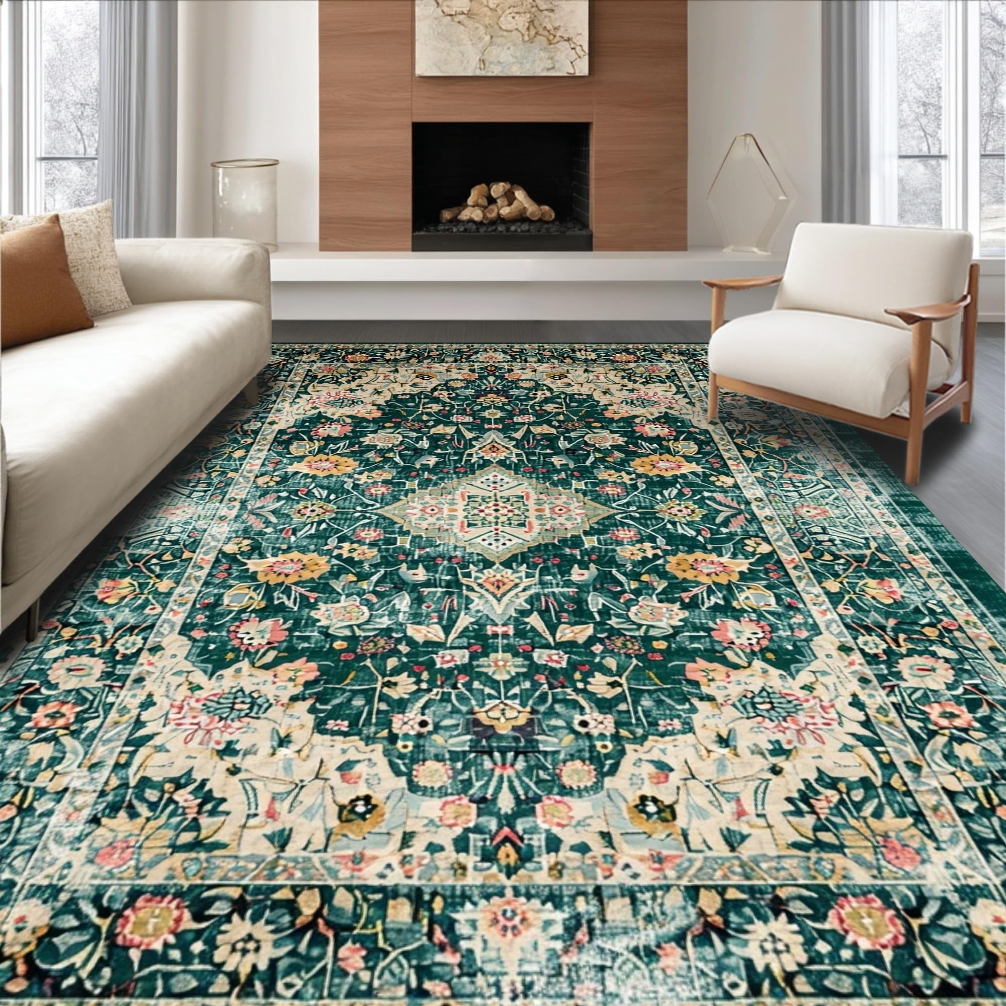 ODIKA Ultra Soft Area Rug 8x10, Non Slip, Stain Resistant, Washable ...