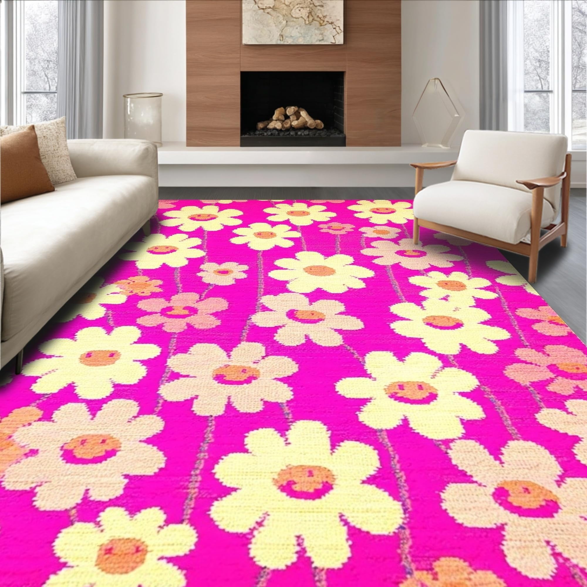 ODIKA Ultra Soft Area Rug 8x10, Non Slip, Stain Resistant, Washable ...