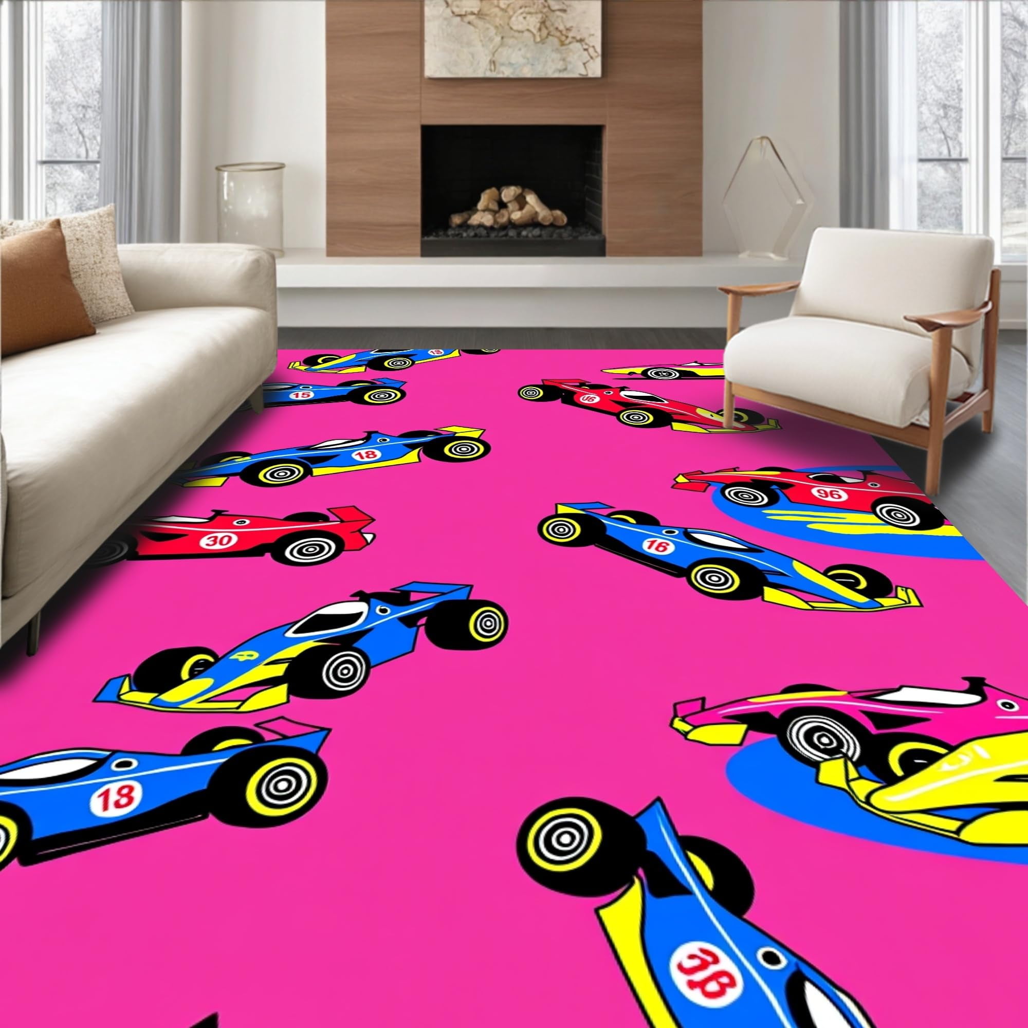 ODIKA Ultra Soft Area Rug 8x8, Formula Speed Machine Highway Adventure ...