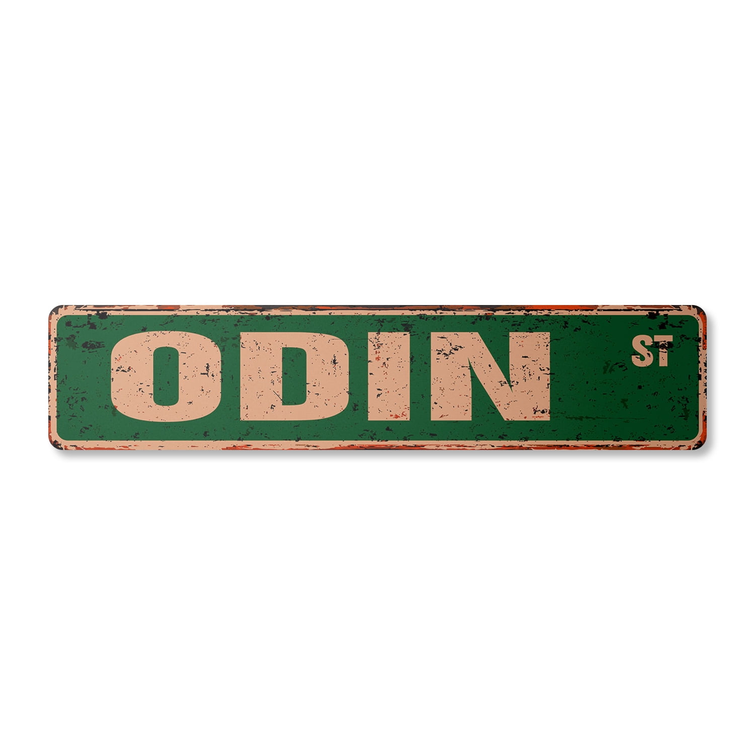 ODIN Vintage Plastic Street Sign Childrens Name Room Sign | Indoor ...