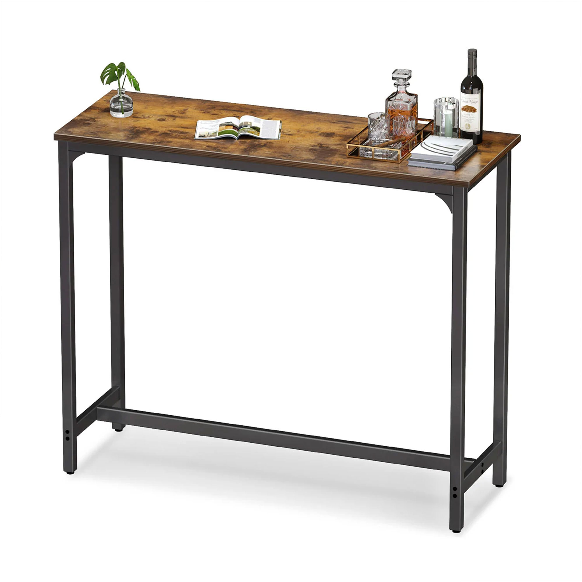Metropolis Metal Bar Table, Gunmetal - Walmart.com