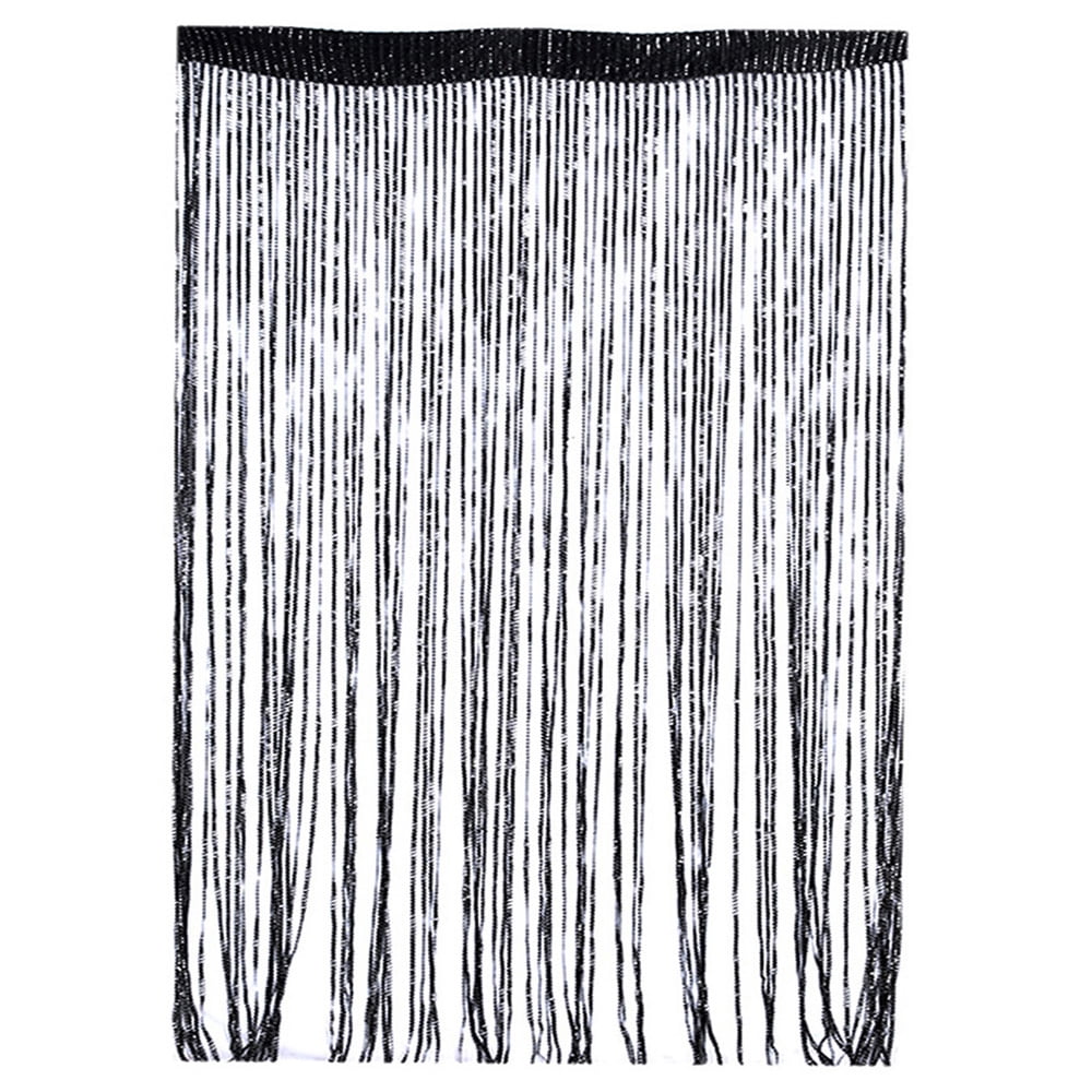 ODOMY 100x200CM Glitter String Curtains Window Door Curtain Fringe ...
