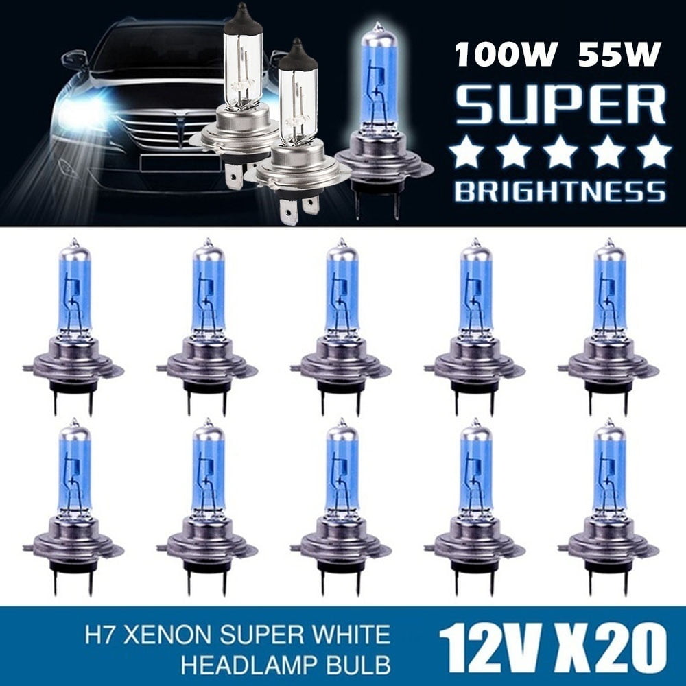 ODOMY 4/10/20pcs H7 12V Xenon Bright H7 55W 100W 6000K Gas Halogen ...