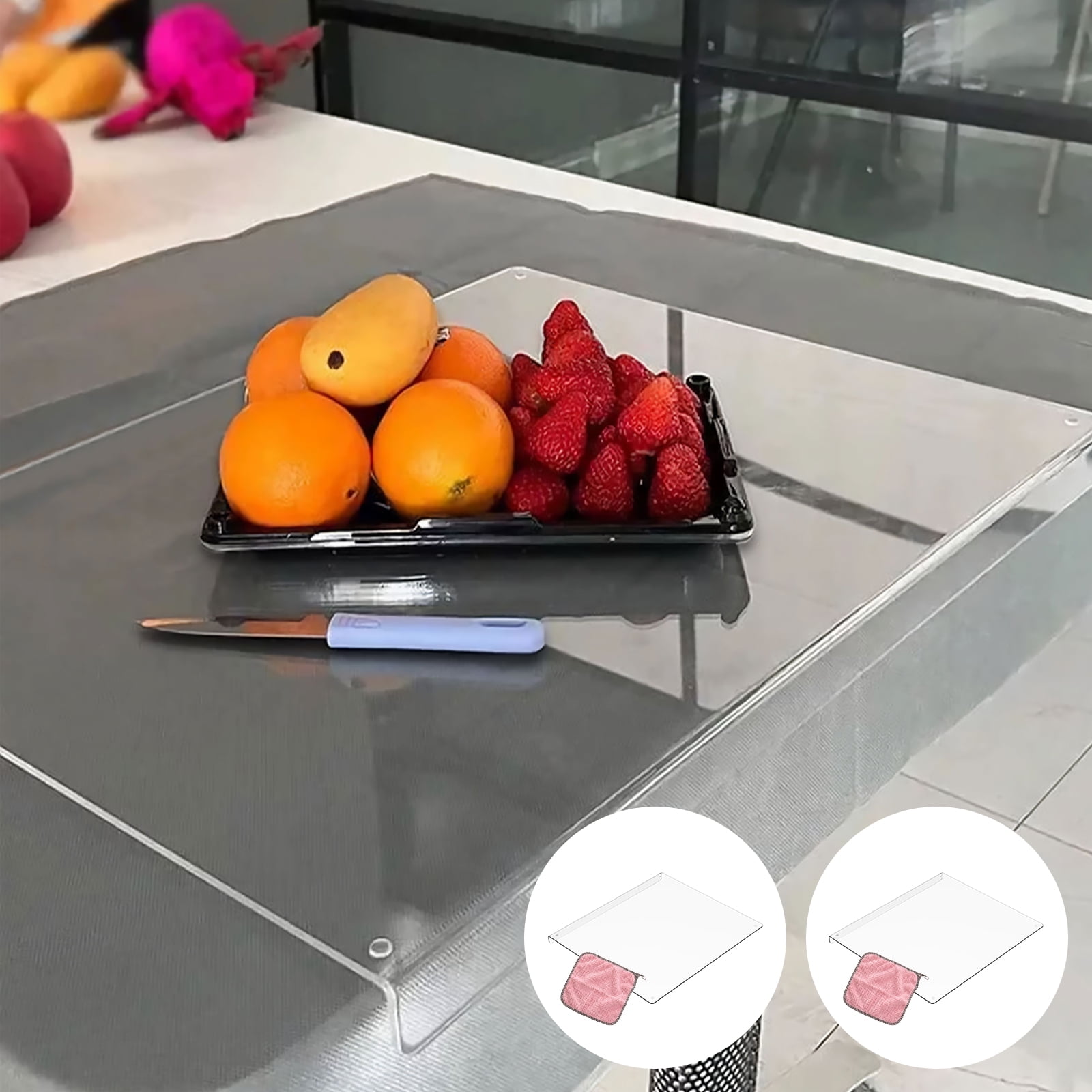 ODOMY Acrylic Cutting Boards for Kitchen Counter,NEW Clear Cutting ...