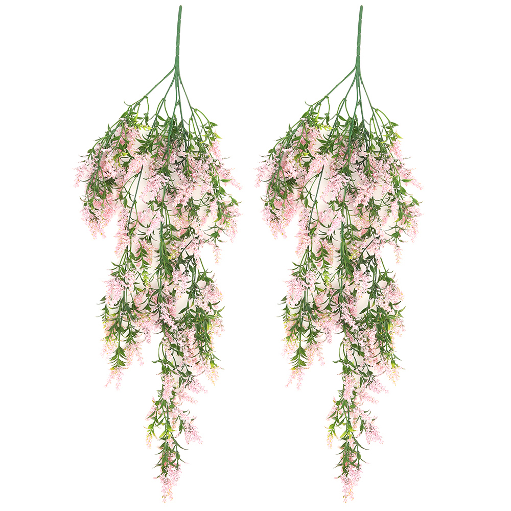 ODOMY Artificial Hanging Flowers Vine Lavender Wedding Garden Decor ...