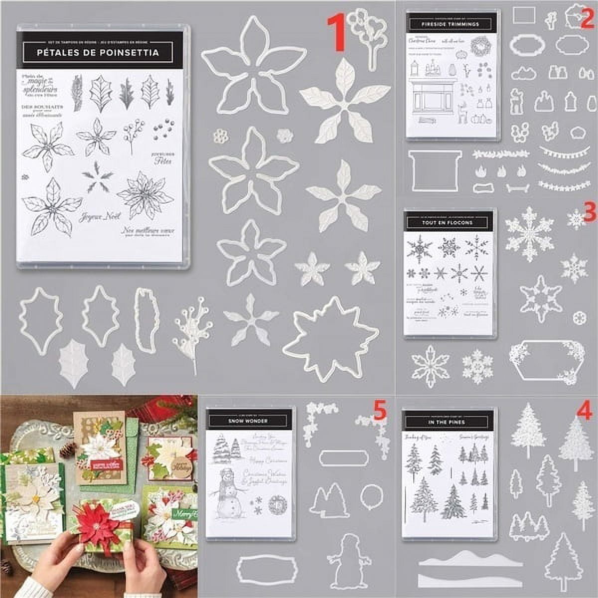 ODOMY Plastic Embossing Folder DIY Craft Template Molds Stamp Stencils ...