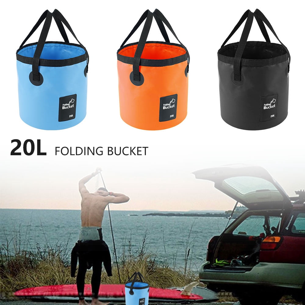 ODOMY Premium Collapsible Bucket with Handle, Portable Camping Bucket ...