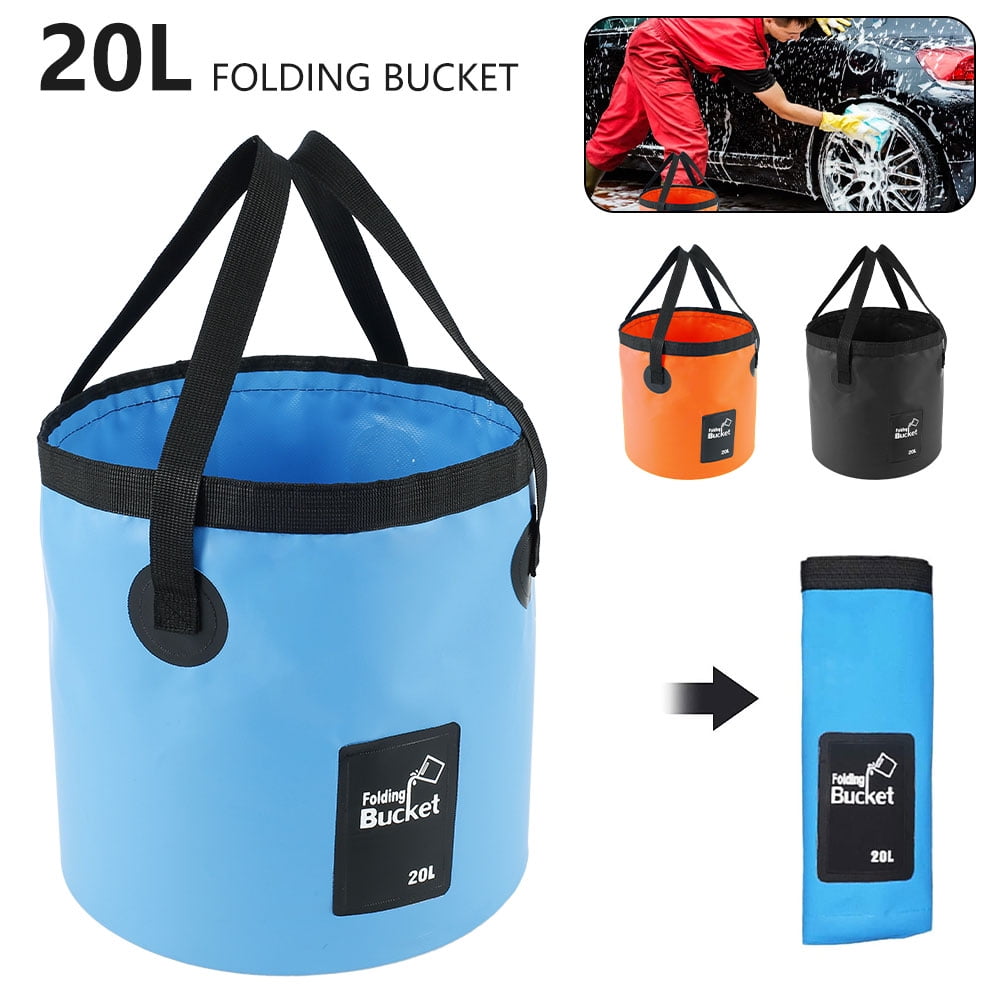 ODOMY Premium Collapsible Bucket with Handle, Portable Camping Bucket ...