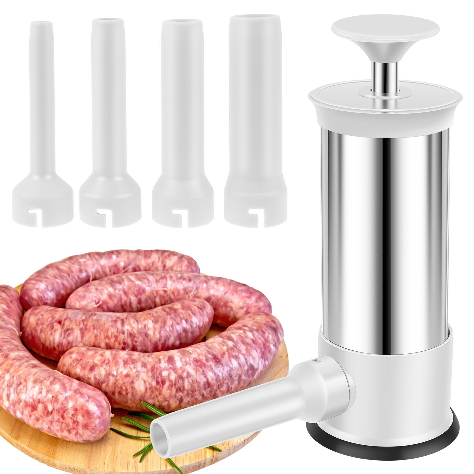 ODOMY Sausage Stuffer Machine w/4 Stuffing Tubes,Meat Stuffer Sausage ...