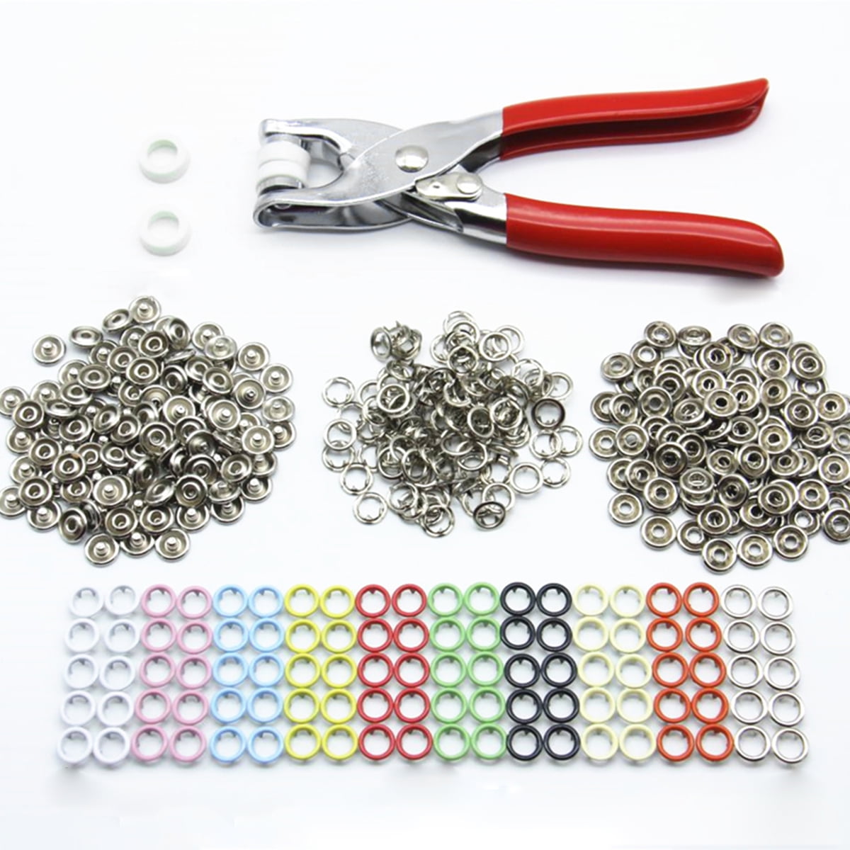 ODOMY Snap Fasteners Tool Kit, DIY Metal Snaps Buttons with Fastener ...