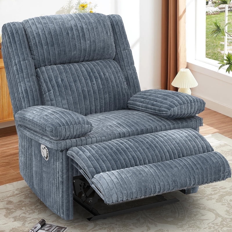 ODUMDUM Recliner Chair for Adults, Oversized Manual Pull Tab Reclining ...