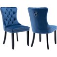 Oduse Daily Velvet Dining Chairs Set Of 2 Navy Kitchen And Dining Room
