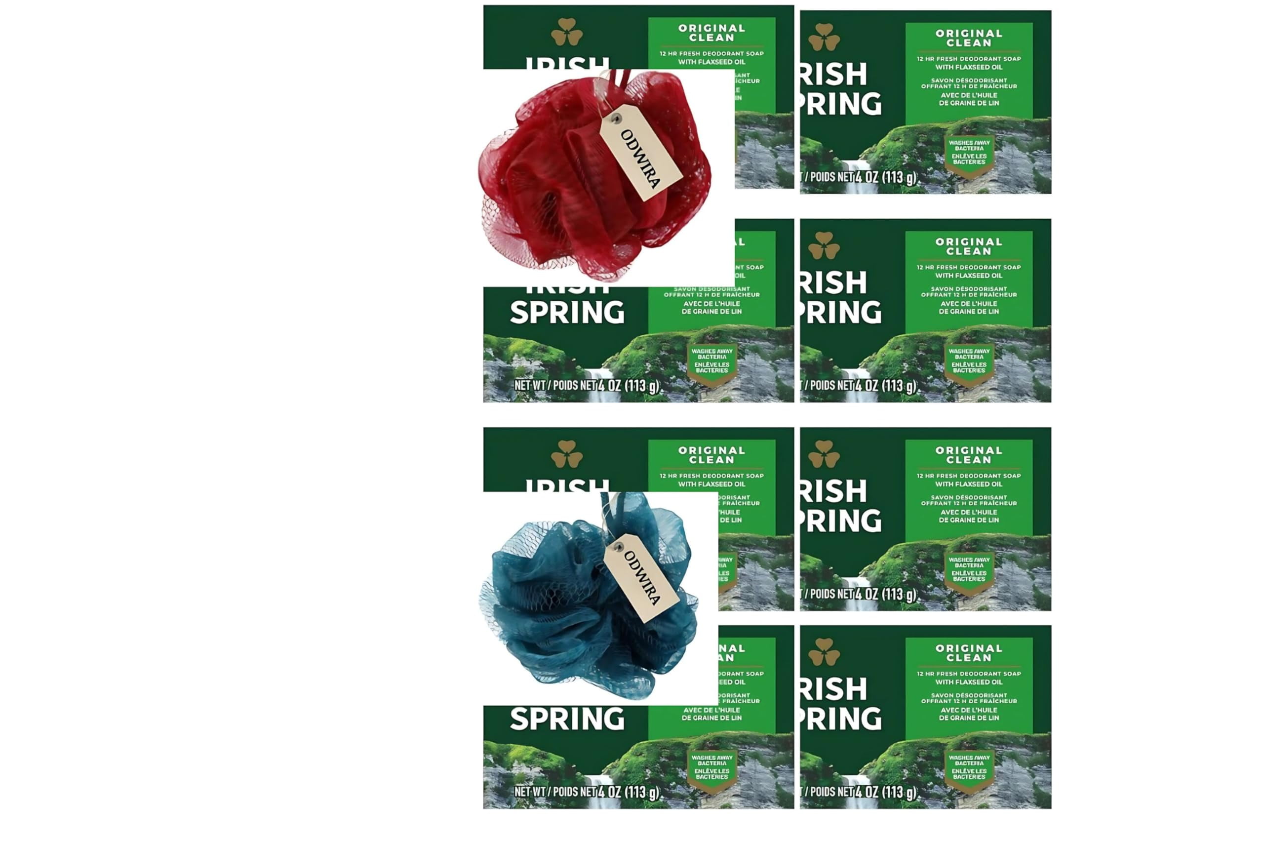 ODWIRA 8-Pack Deodorant Irish TMA2 Bar Soap, Mild for skin, 12 hours ...