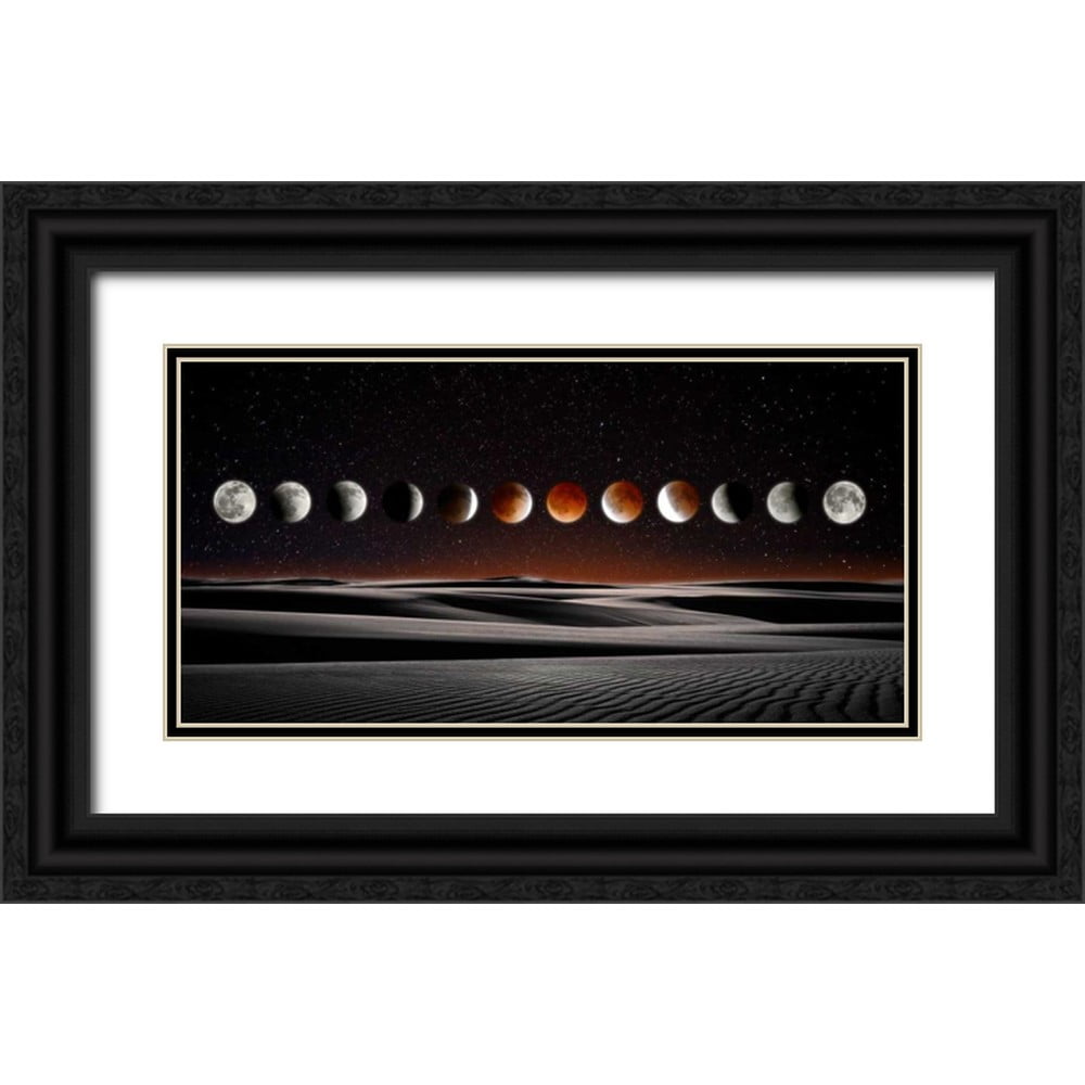 ODell, Dale 24x14 Black Ornate Wood Framed with Double Matting Museum ...