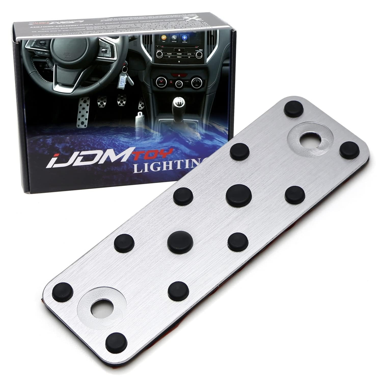 OE-Fit Track Racing Design Silver Aluminum Rest Dead Pedal Cover For ...