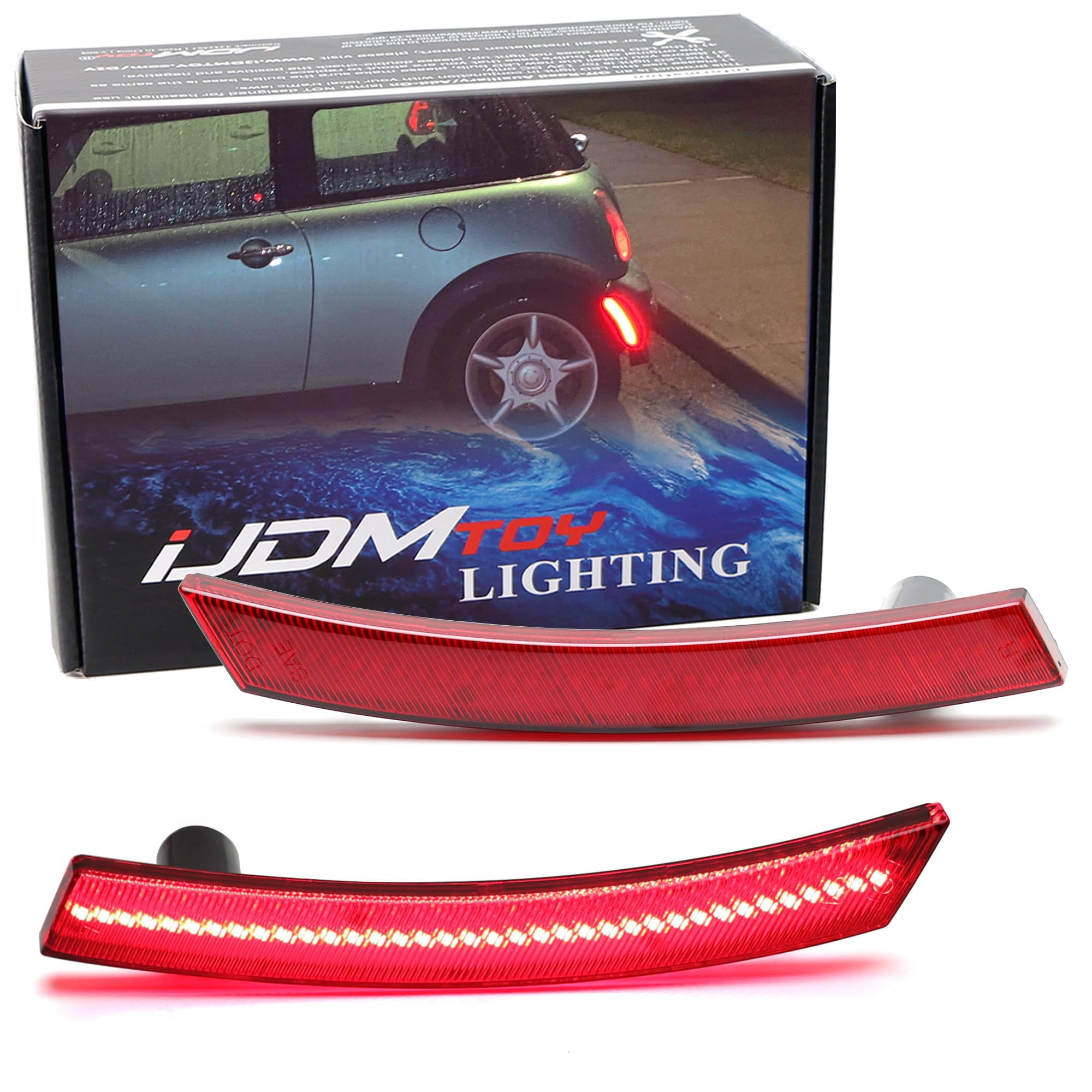 OE-Spec Red Lens Red Full LED Rear Side Marker Light Kit For 2002-08 ...