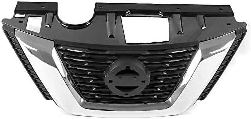 OE Style Front Bumper Upper Hood Grille Grill Black/Chrome Trim ...