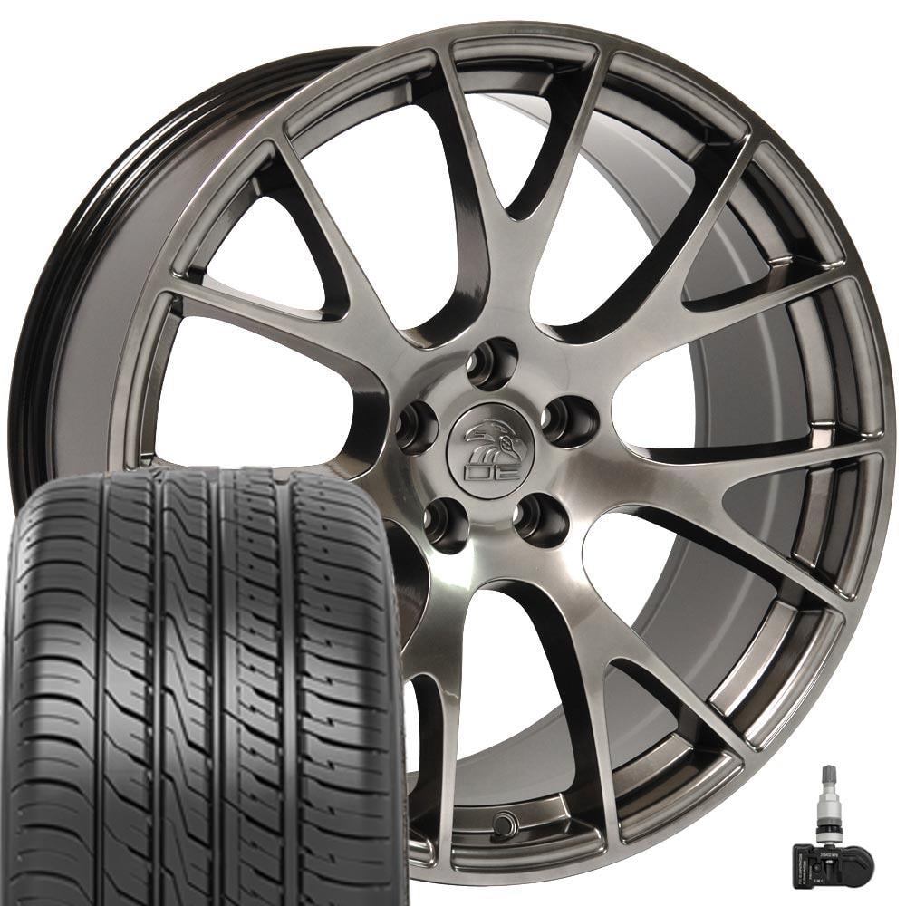 OE Wheels DG15 20 Inch Rims and Tires Fit Hellcat Style 5x115 20x9 ...