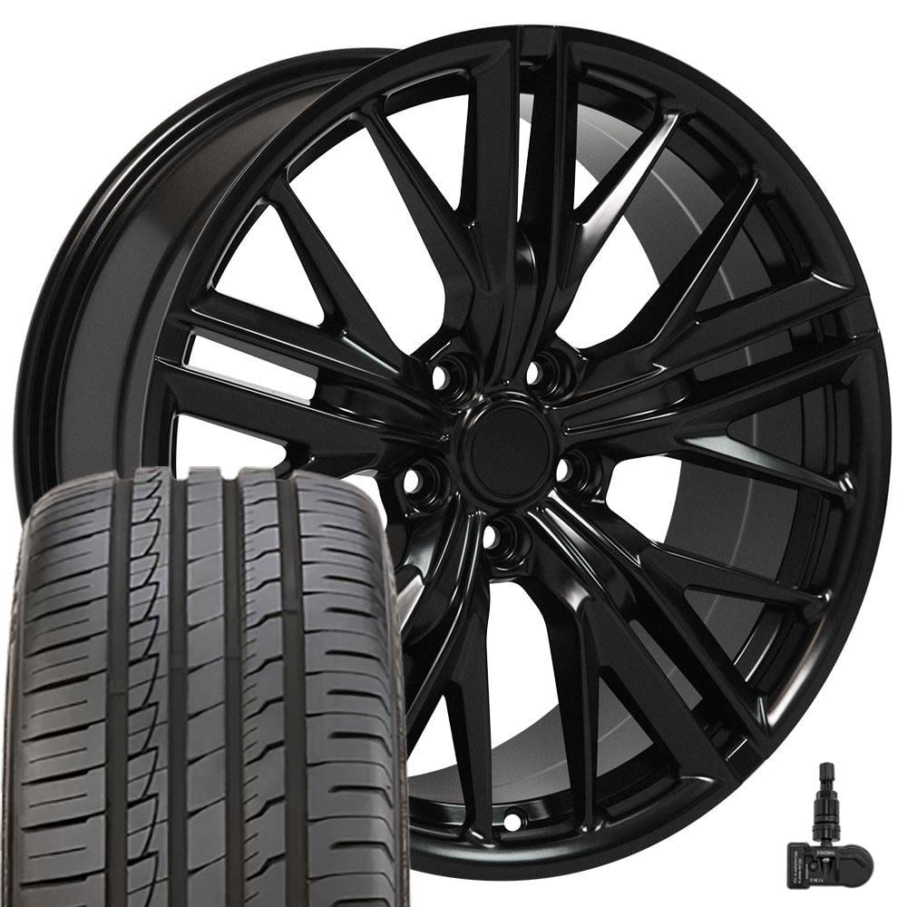 OE Wheels 20 inch Satin Black 5773 Rims, Tires & TPMS Fit Specific ...