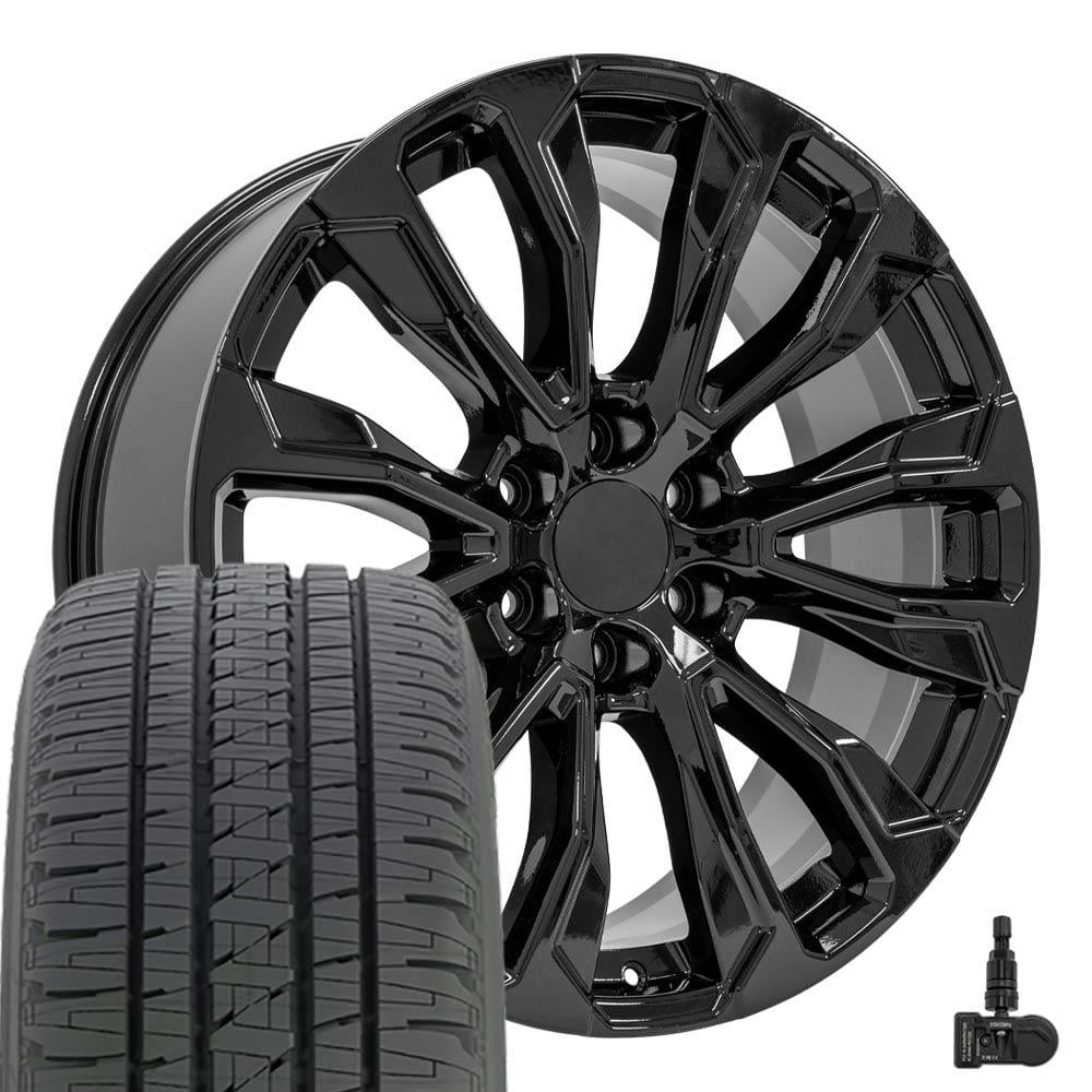 OE Wheels CV30 22 Inch Rims and Tires Fit Yukon Denali Style 6x139.7 ...