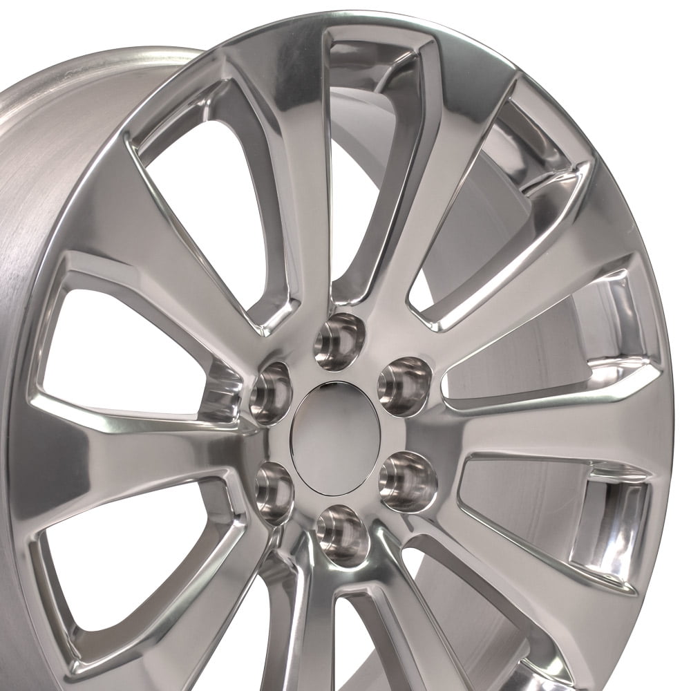 OE Wheels 22 inch Polished 5922 Rims Set Fits Specific GM Trucks High Country - Walmart.com