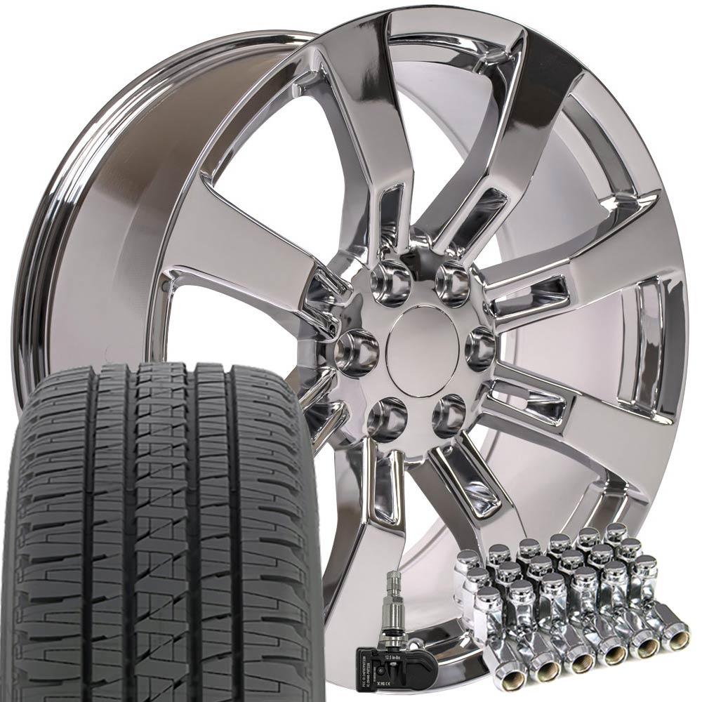OE Wheels CA82 22 Inch Rims and Tires Fit Escalade Style 6x139.7 22x9 ...