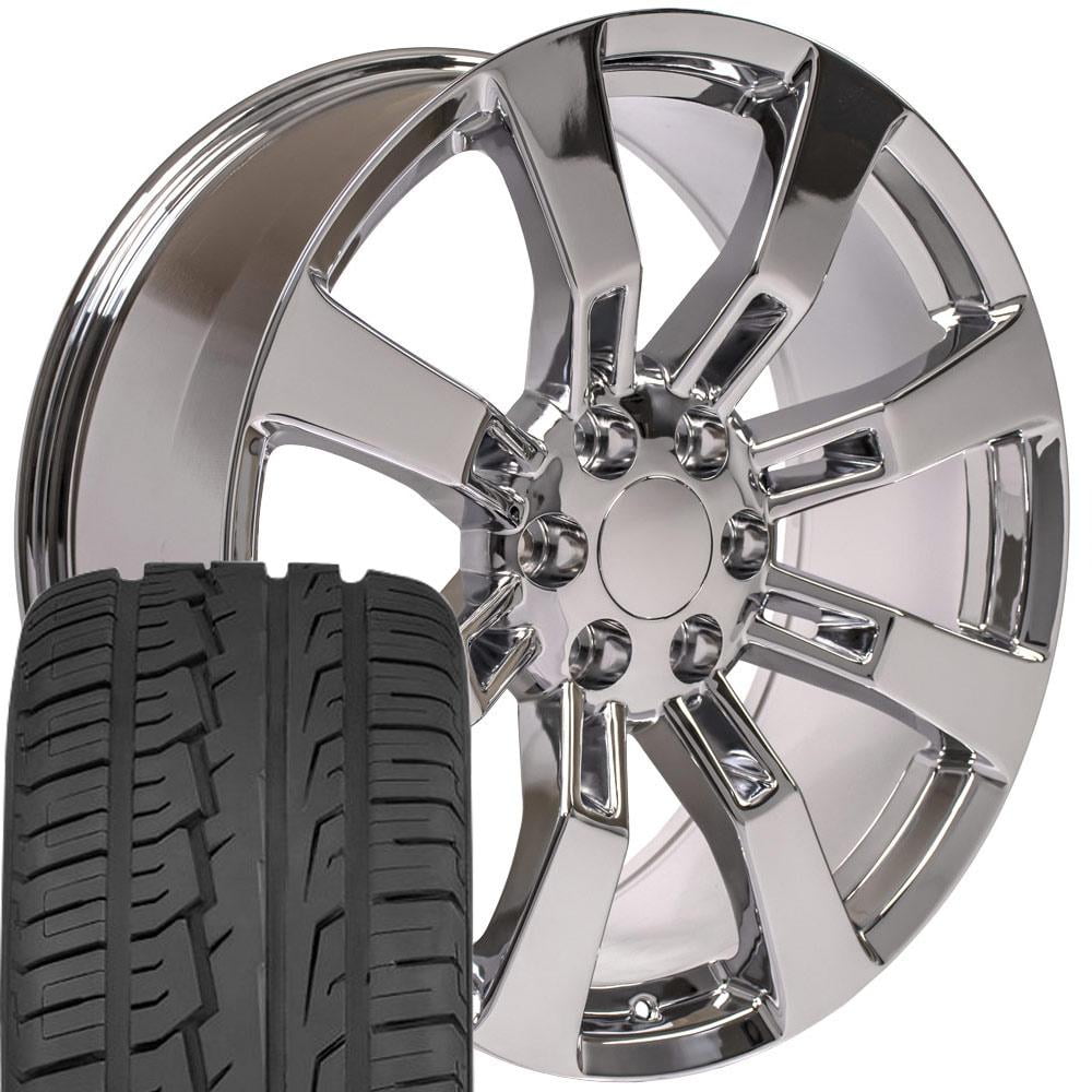 OE Wheels CA82 22 Inch Rims and Tires Fit Escalade Style 6x139.7 22x9 Chrome - Hollander 5409 ...