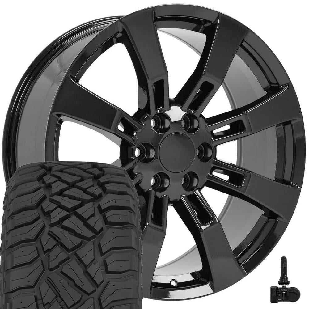 OE Wheels CA82 22 Inch Rims and Tires Fit Escalade Style 6x139.7 22x9 Gloss Black - Hollander ...