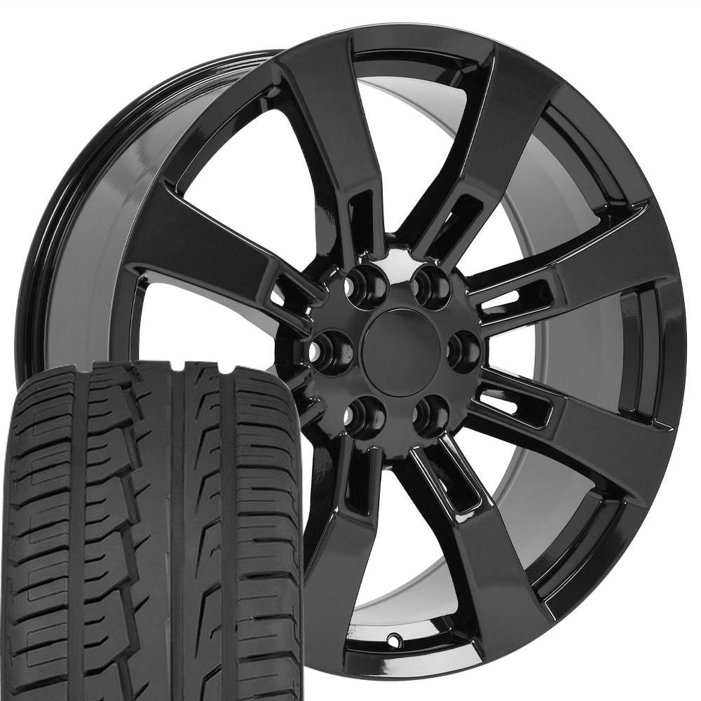 OE Wheels CA82 22 Inch Rims and Tires Fit Escalade Style 6x139.7 22x9 ...