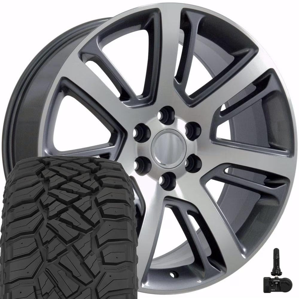 OE Wheels CA88 22 Inch Rims and Tires Fit Escalade Style 6x139.7 22x9 ...