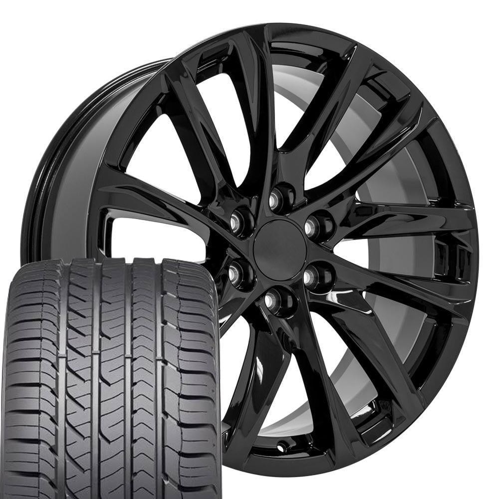 OE Wheels CA90 22 Inch Rims and Tires Fit Escalade Style 6x139.7 22x9 Gloss Black - Hollander ...
