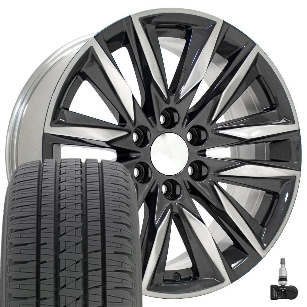 OE Wheels CA91 20 Inch Rims and Tires Fit Escalade Sport Style 6x139.7 ...