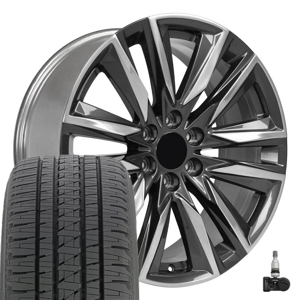 OE Wheels CA91 22 Inch Rims and Tires Fit Escalade Sport Style 6x139.7 ...