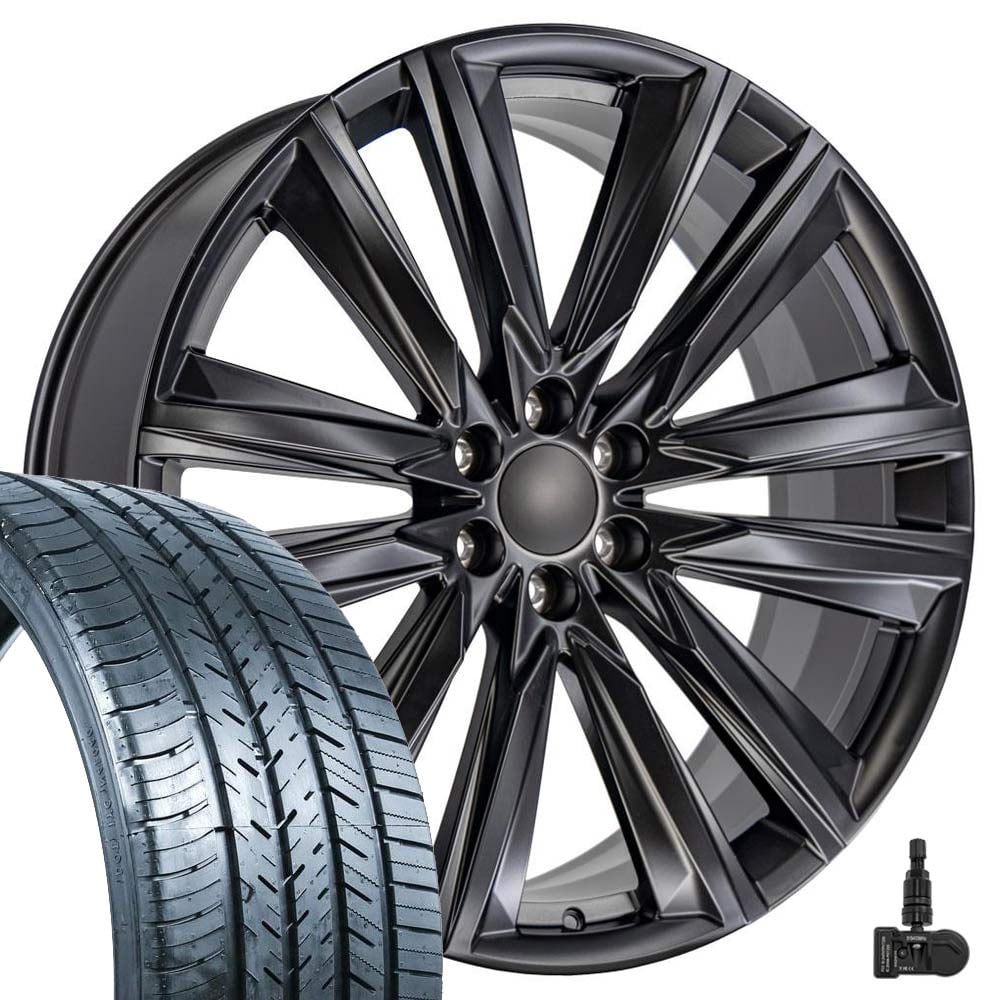 OE Wheels CA91 26 Inch Rims and Tires Fit Escalade Sport Style 6x139.7 ...