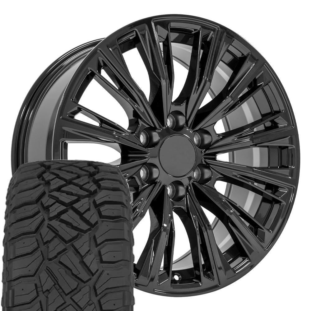 OE Wheels CA93 20 Inch Rims and Tires Fit Escalade-V Series Style 6x139.7 20x9 Gloss Black ...
