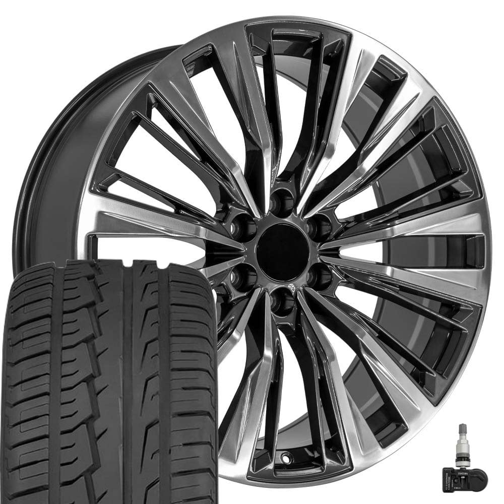 OE Wheels CA93 24 Inch Rims and Tires Fit Escalade-V Series Style 6x139 ...