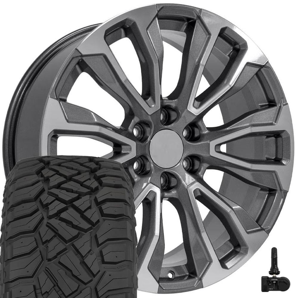 OE Wheels CV30 22 Inch Rims and Tires Fit Yukon Denali Style 6x139.7 ...