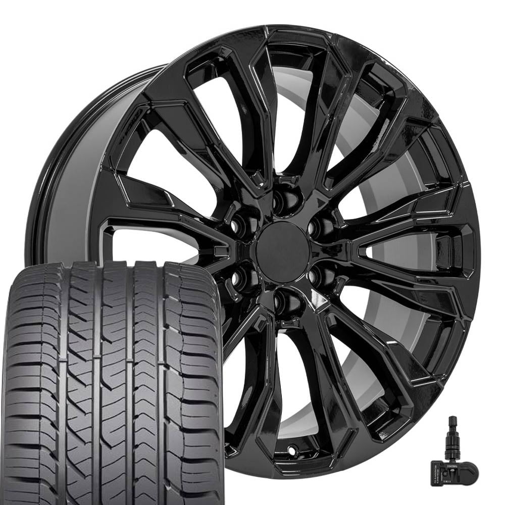 OE Wheels CV30 22 Inch Rims and Tires Fit Yukon Denali Style 6x139.7 ...