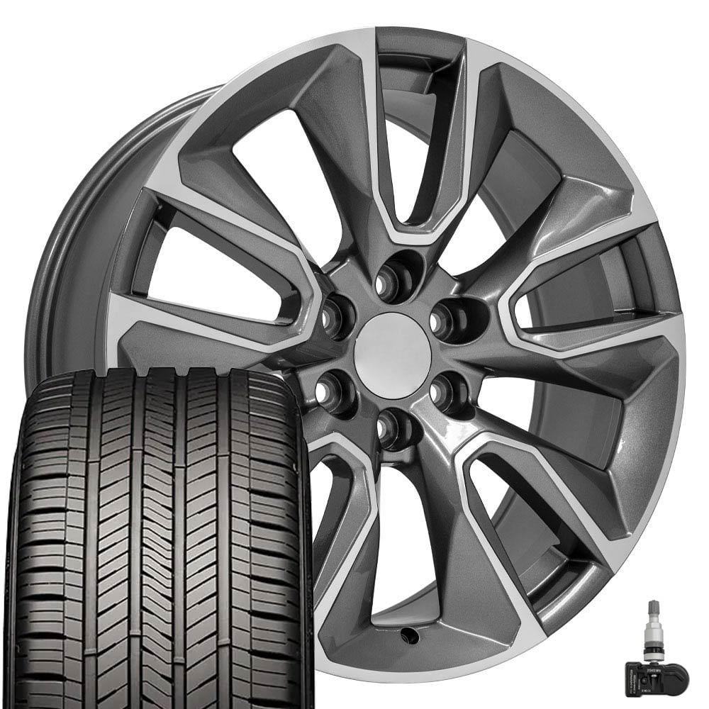 OE Wheels CV32 22 Inch Rims and Tires Fit Silverado 1500 Style 6x139.7 ...