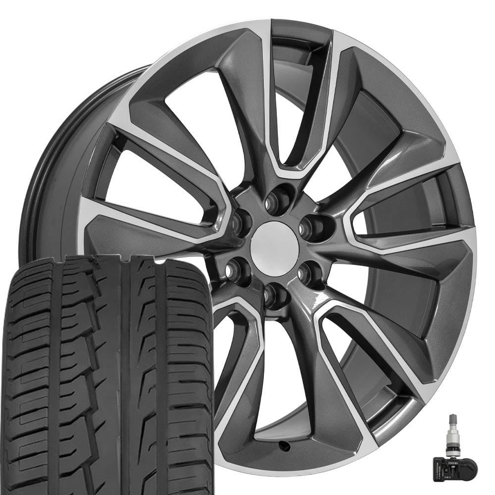 OE Wheels CV32 24 Inch Rims and Tires Fit Silverado 1500 Style 6x139.7 ...