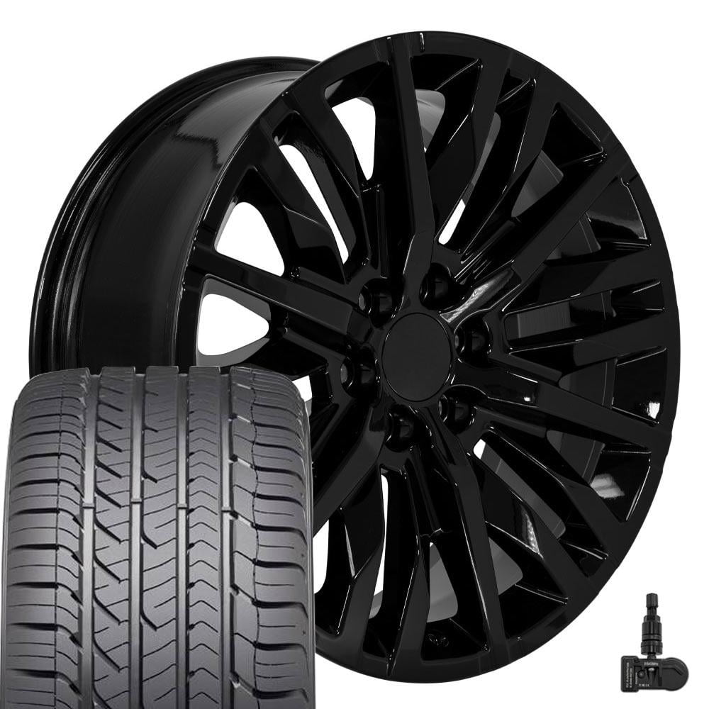 OE Wheels CV33 22 Inch Rims and Tires Fit Sierra 1500 Denali Style 22x9 ...