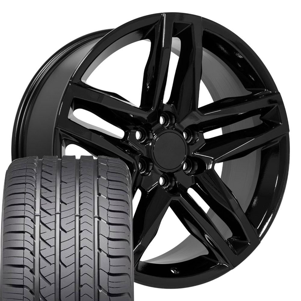 OE Wheels CV34 22 Inch Rims and Tires Fit Silverado 1500 Trail Boss Style 6x139.7 22x9 Gloss ...