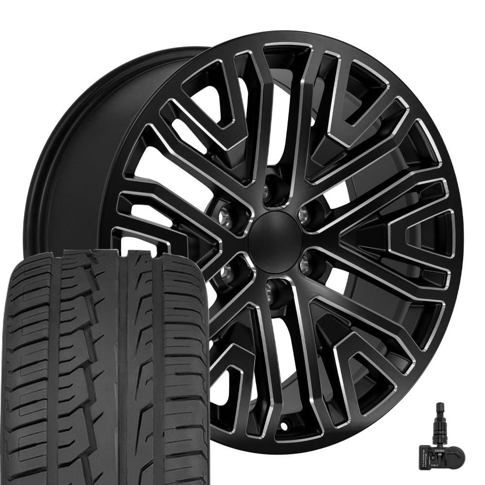 OE Wheels CV37 20 Inch Rims and Tires Fit Sierra 1500 Style 6x139.7 ...