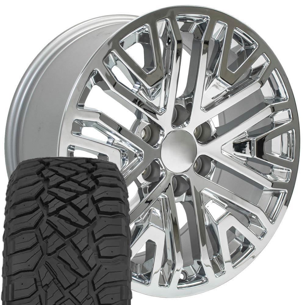 OE Wheels CV37 20 Inch Rims and Tires Fit Sierra 1500 Style 6x139.7 20x9 Chrome - Hollander 5906 ...