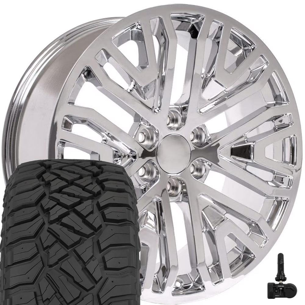 OE Wheels CV37 22 Inch Rims and Tires Fit Sierra 1500 Style 6x139.7 ...