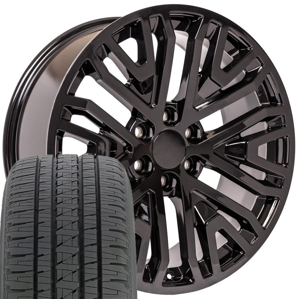 OE Wheels CV37 22 Inch Rims and Tires Fit Sierra 1500 Style 6x139.7 ...